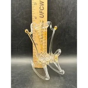 Accents | Vtg Hand Blown Spun Glass Rocking Chair Miniature Figurine ...